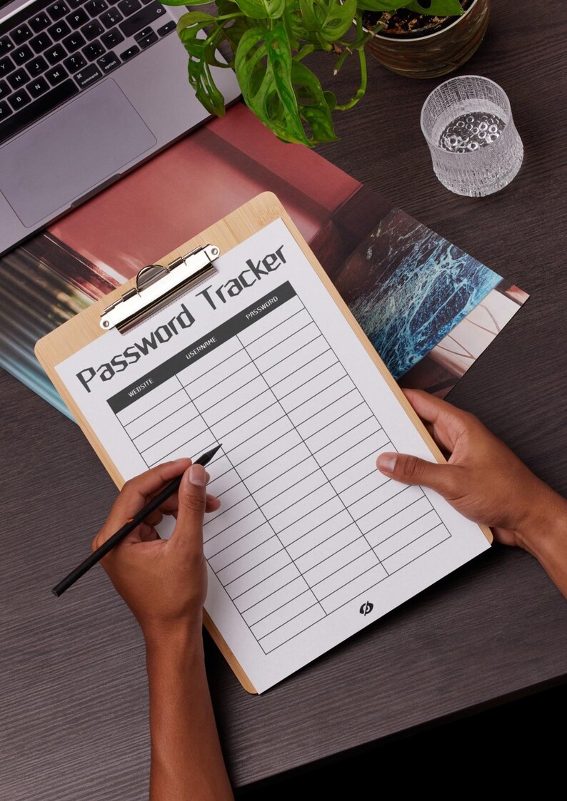 Digital Password Tracker | Printable Password Log | Password Organizer ...