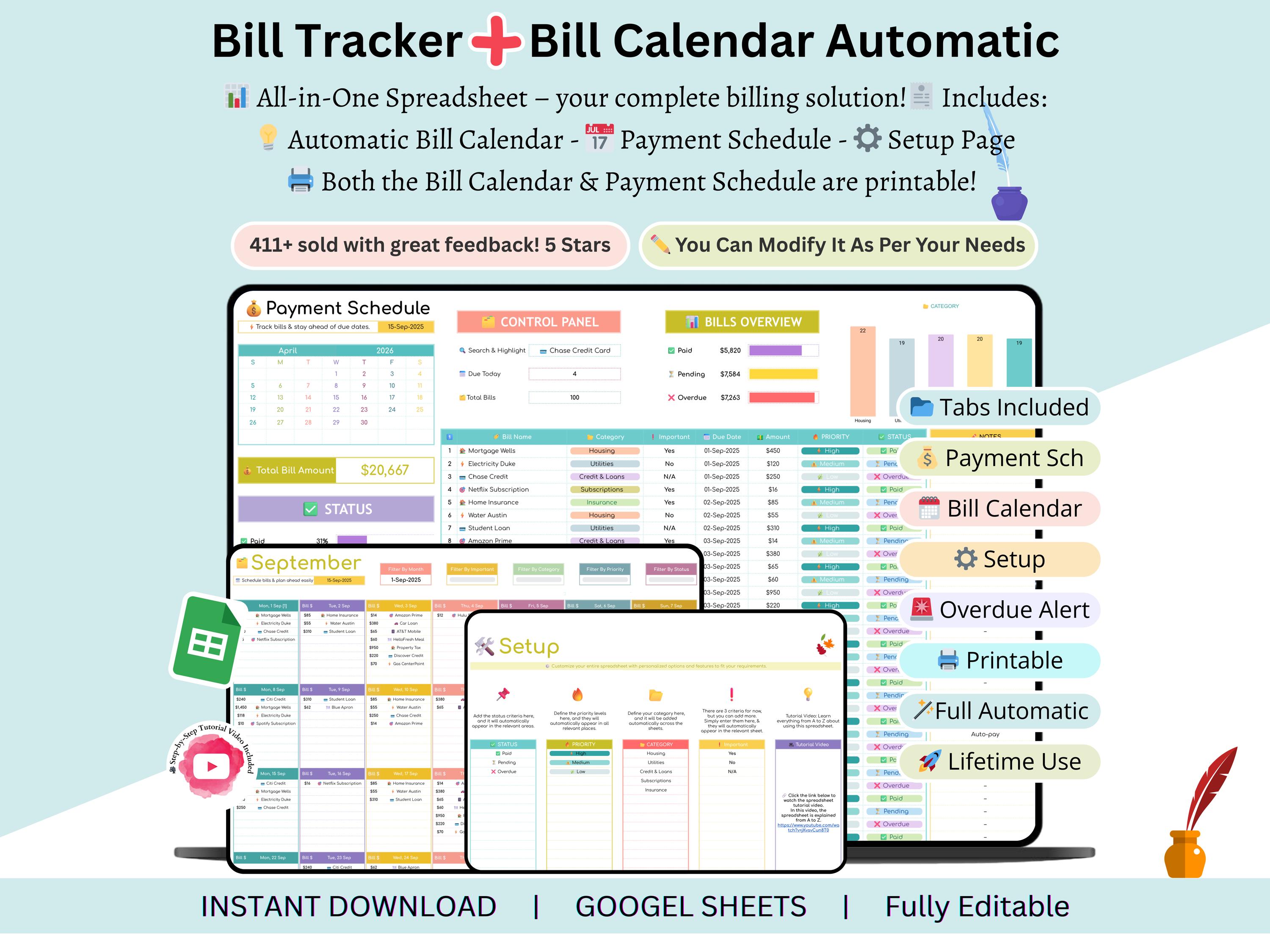 Bill Tracker - Bill Calendar - Bills Calendar - Smart Bill Calendar ...