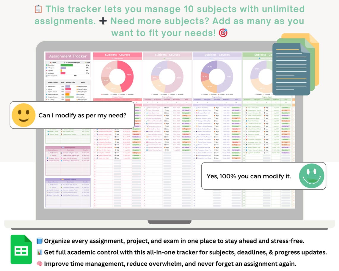 Student Assignment Tracker - Assignment Tracker - Student Tracker ...