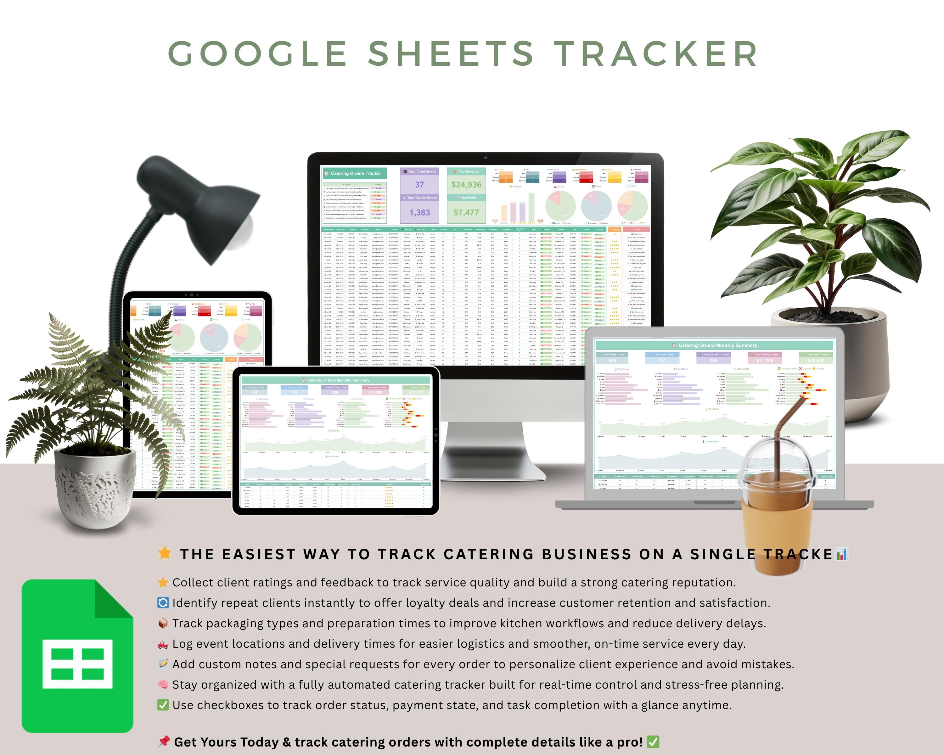 Catering Spreadsheet - Catering - Catering Planner - Catering Template ...