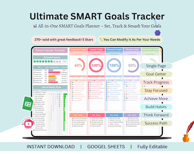 Smart Goal Tracker - Goals Planner - Goals Tracker - Goals Tracker ...