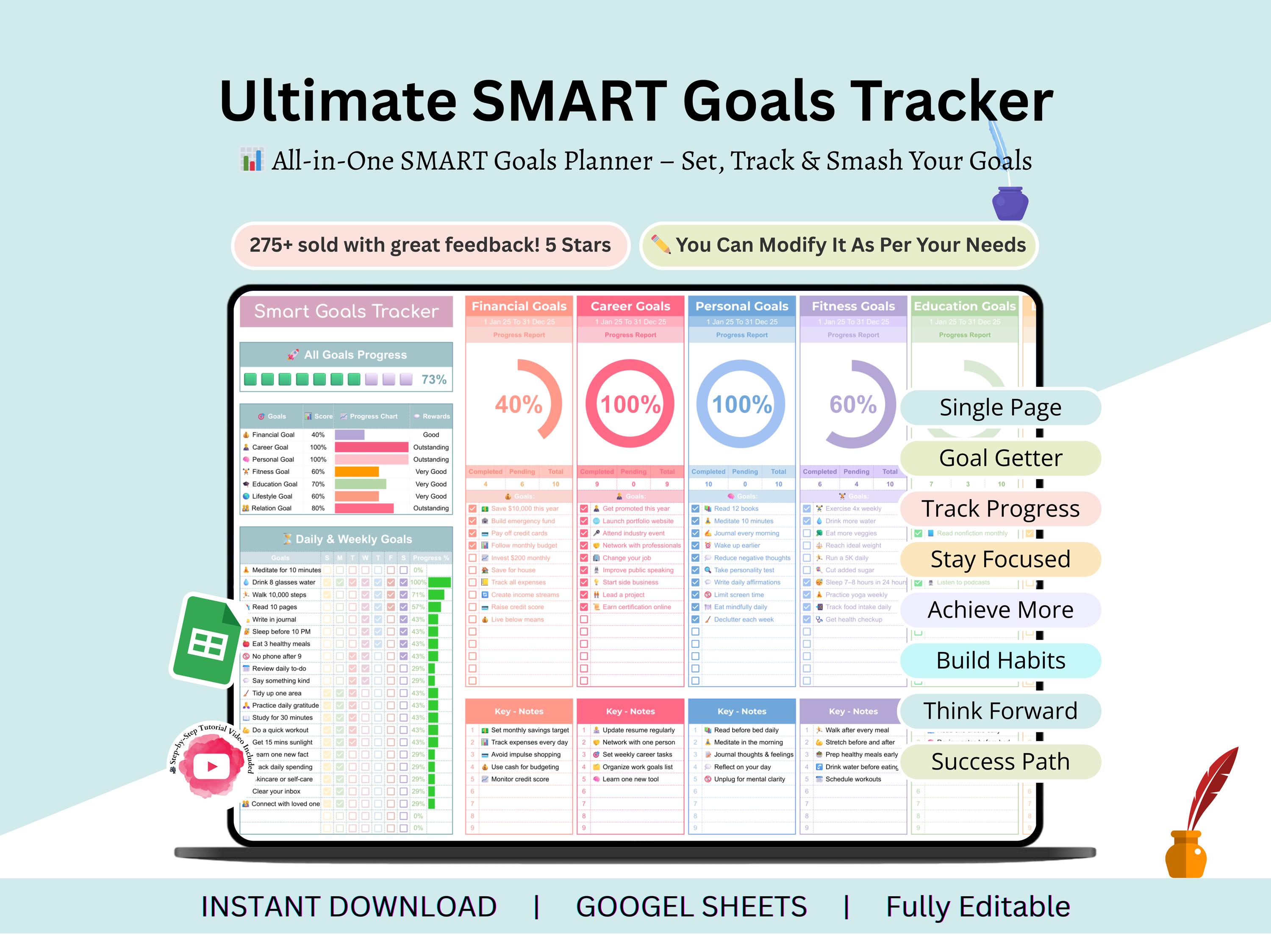 Smart Goal Tracker - Goals Planner - Goals Tracker - Goals Tracker ...