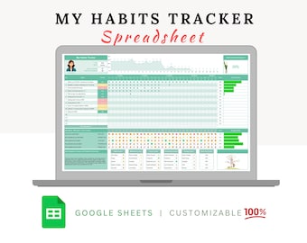 Simple Habit Tracker | Goal Planner | Habit Tracker Spreadsheet ...