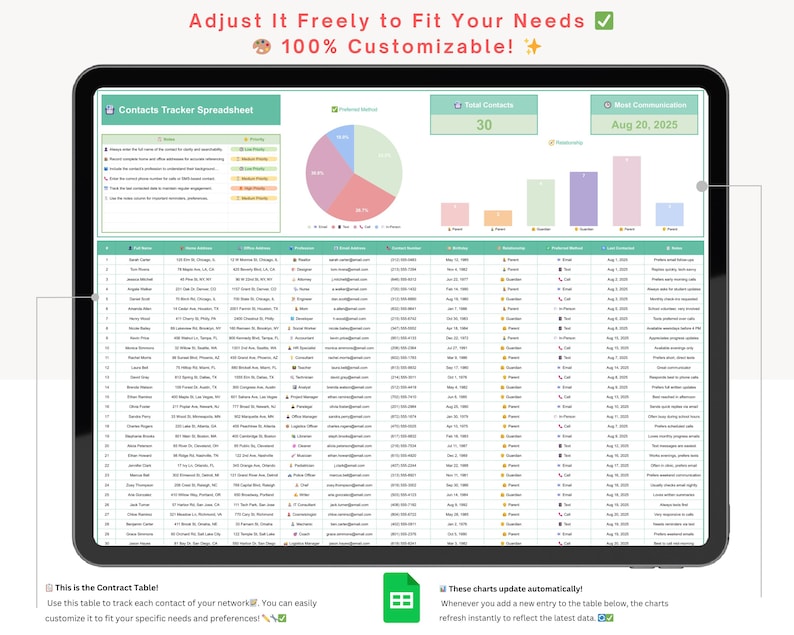 Communication Log - Contact Tracker - Communication Log Daily ...