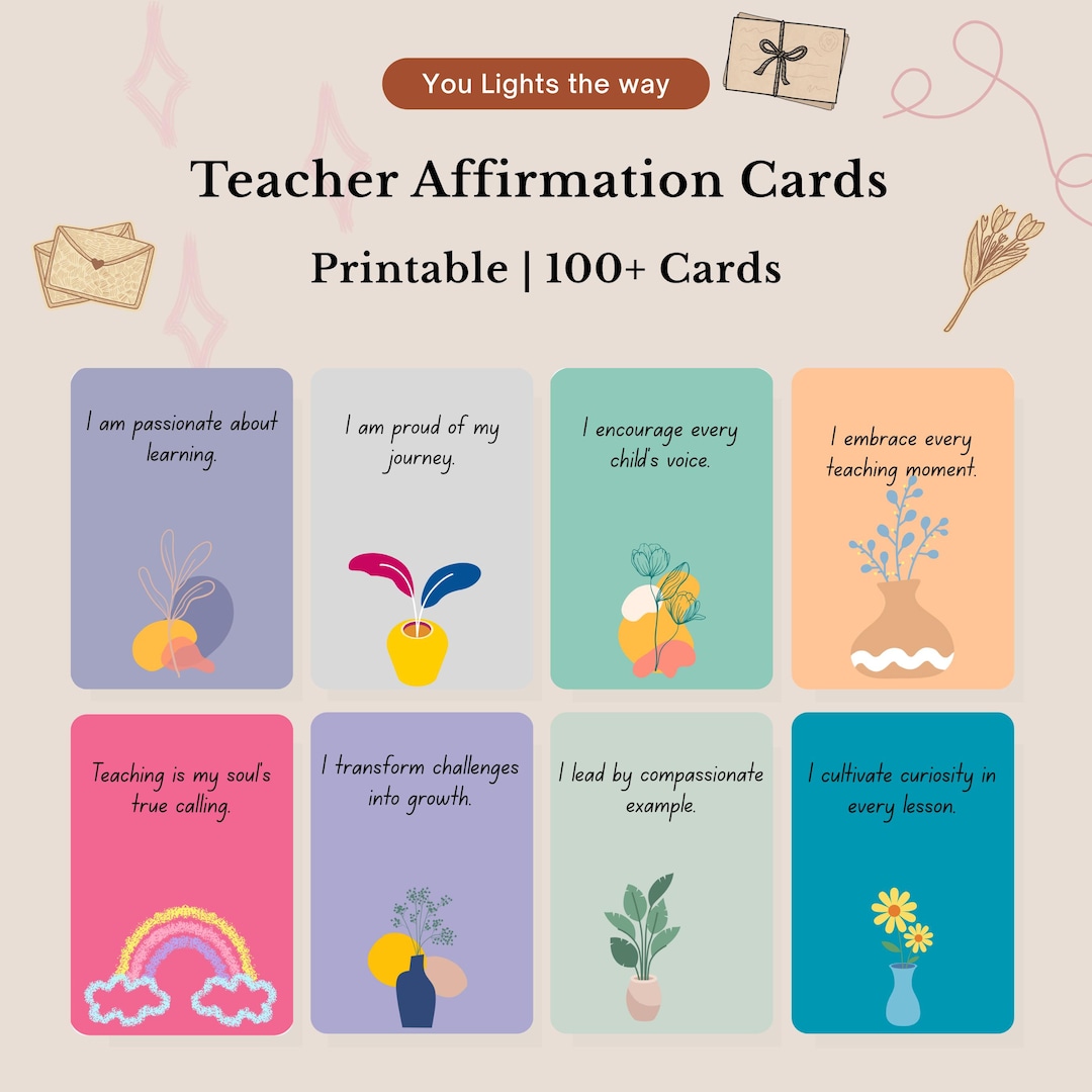 Teacher Affirmation - Teacher Affirmation Gifts - Teacher Affirmation ...