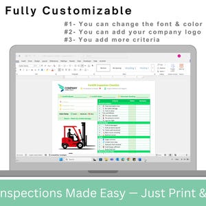 Forklift Inspection Checklist - Forklift Checklist - Forklift Safety ...