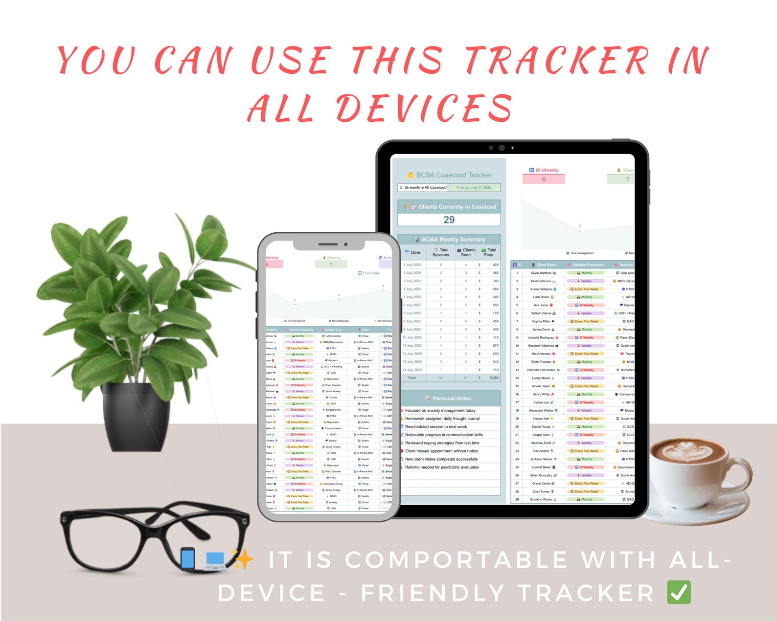 BCBA Caseload Tracker - Caseload Tracker - Bcba Caseload - Caseload ...