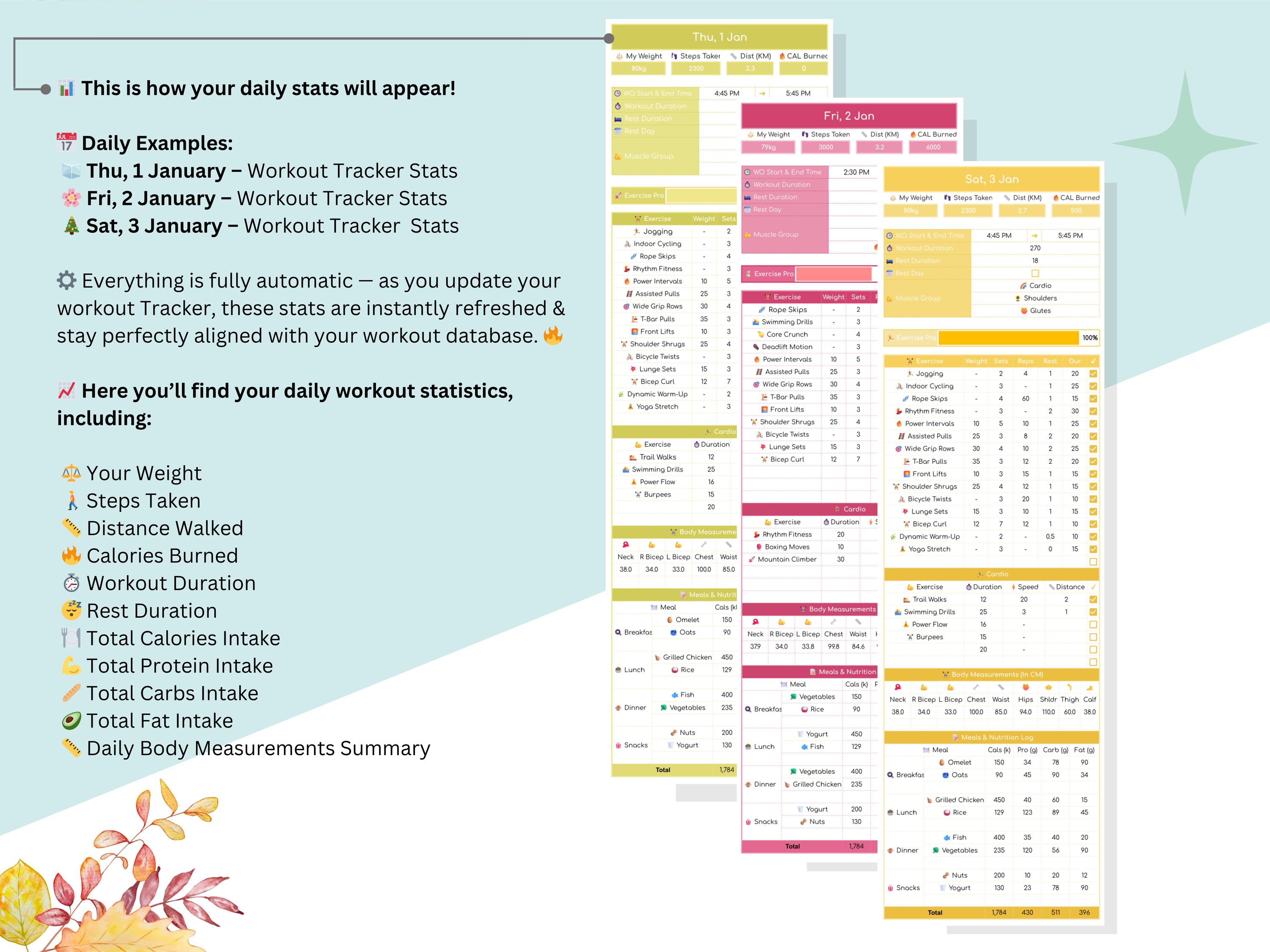 Workout Tracker - Workout Tracker Google Sheet - Workout Template ...