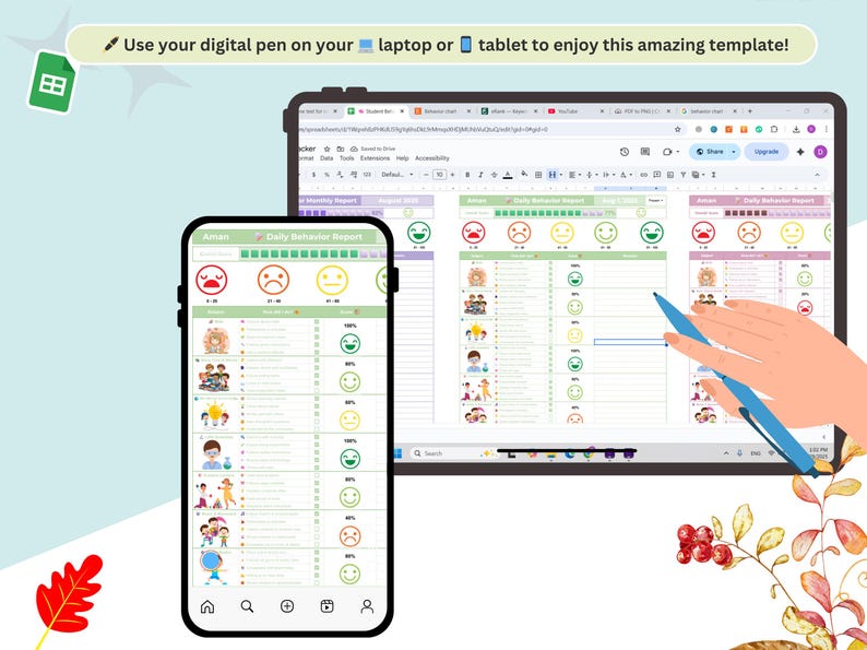 Behavior Tracker - Student Behavior Tracker - Behavior Chart - Behavior ...