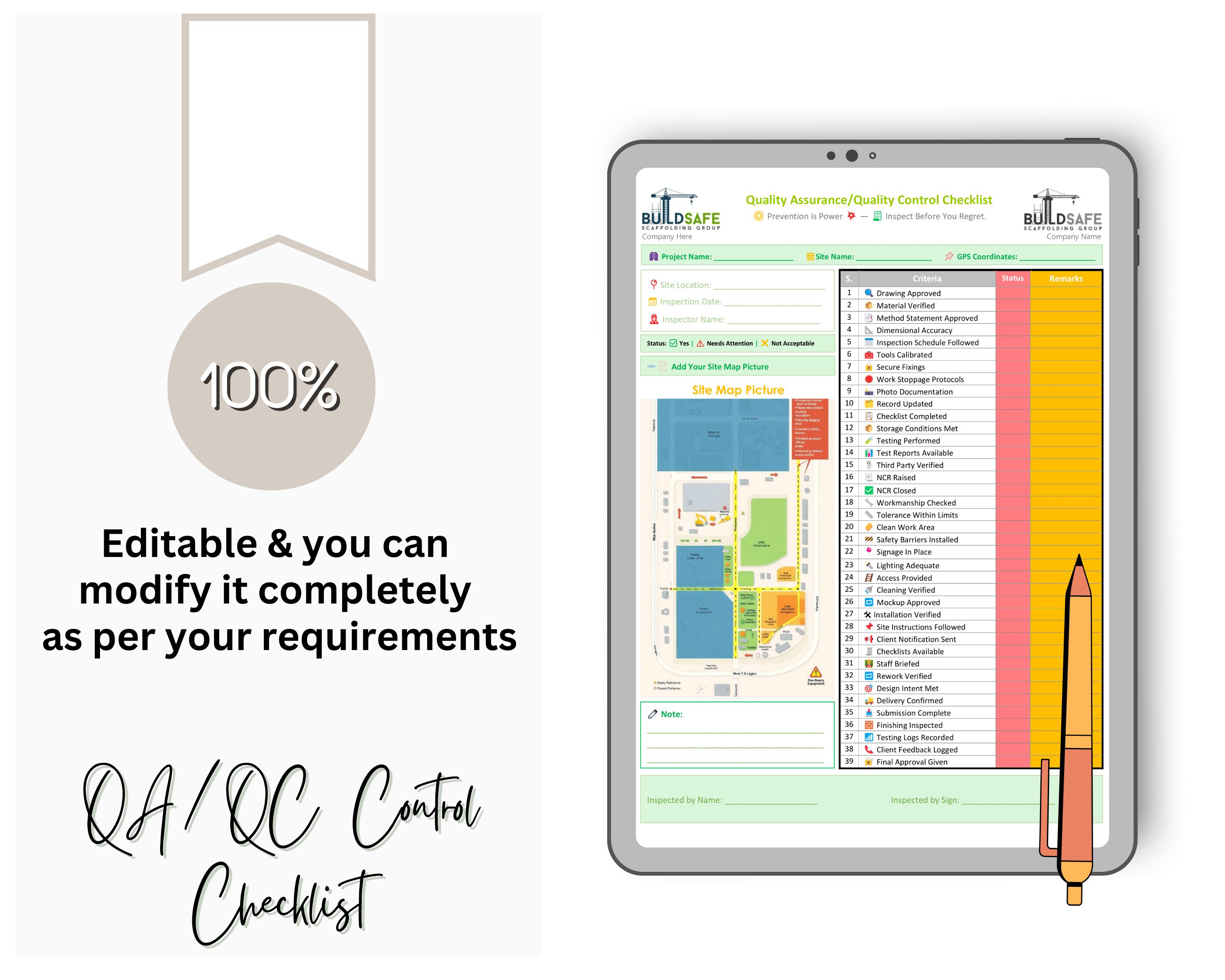 QA & QC Checklist - Quality Assurance Checklist - Quality Control ...