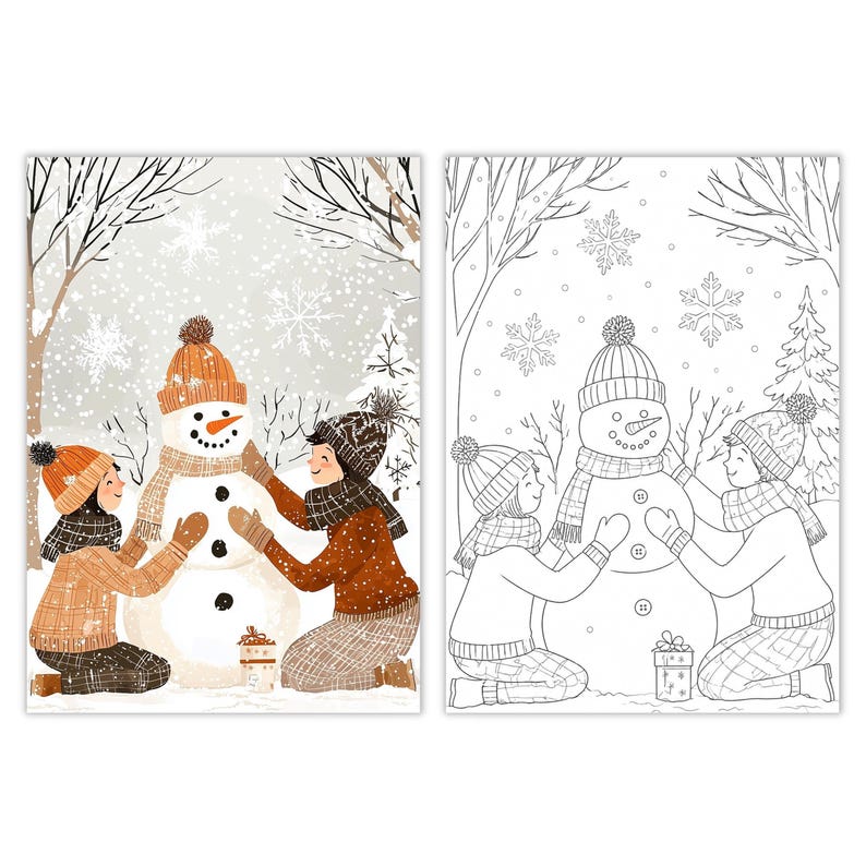 150+ Winter Coloring Pages, Winter Coloring, Cozy Coloring Book, Adult ...