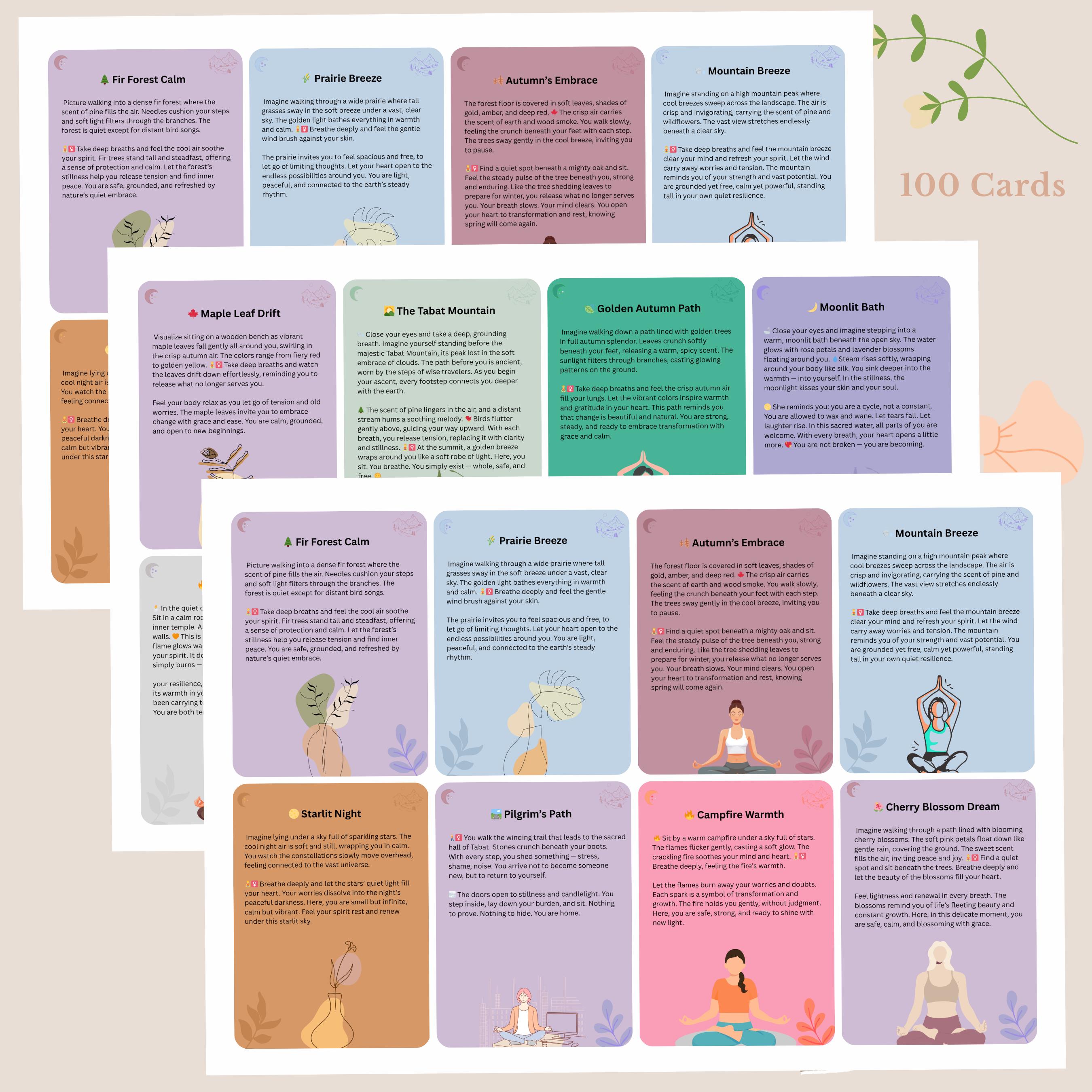 Women Meditation Cards - Meditation - Meditation Cards Healing ...