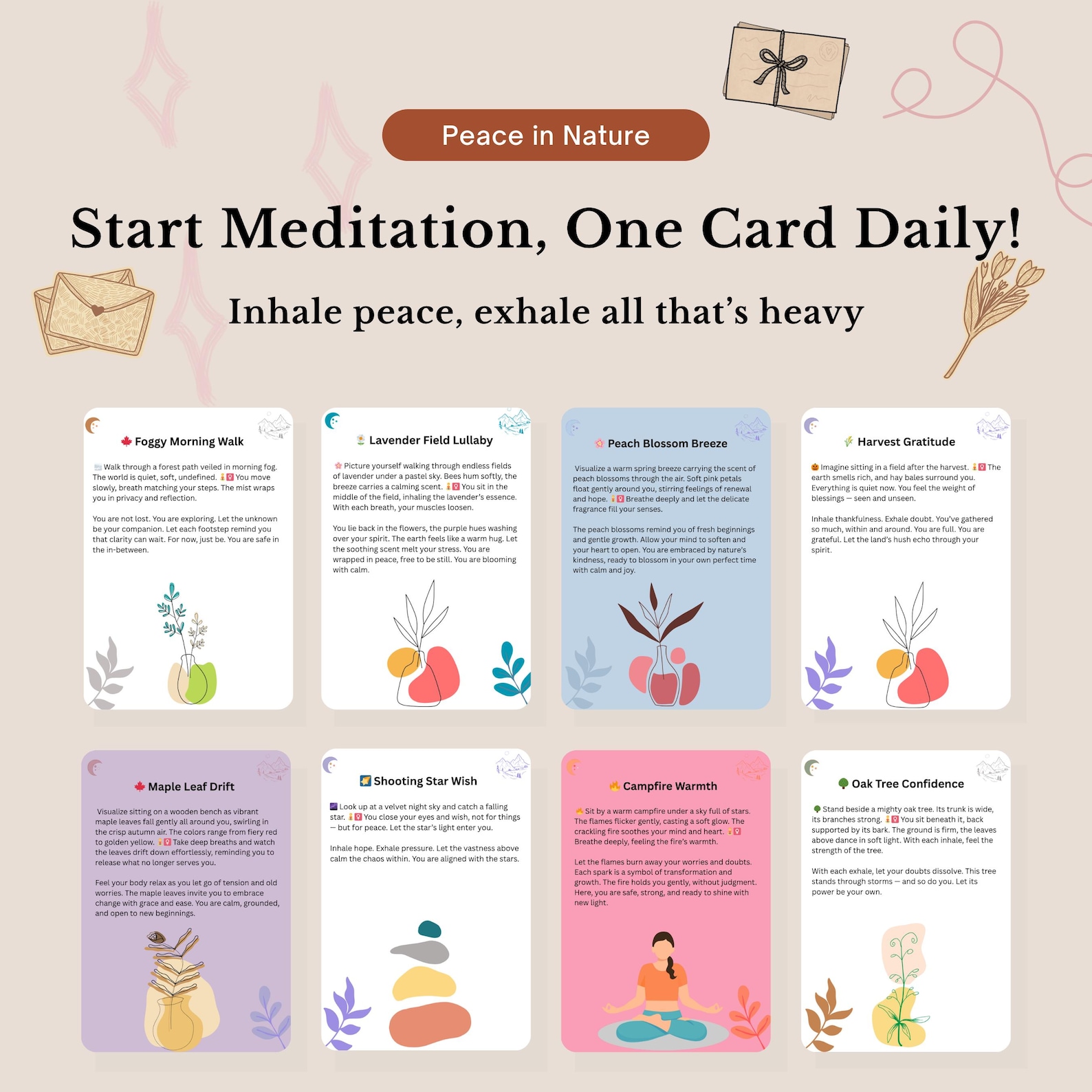 Women Meditation Cards - Meditation - Meditation Cards Healing ...
