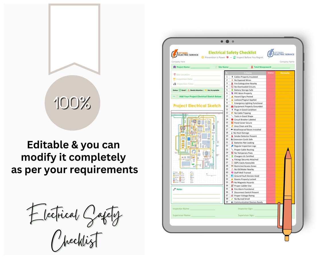 Electrical Safety Inspection Checklist - Electrical Inspection Template ...