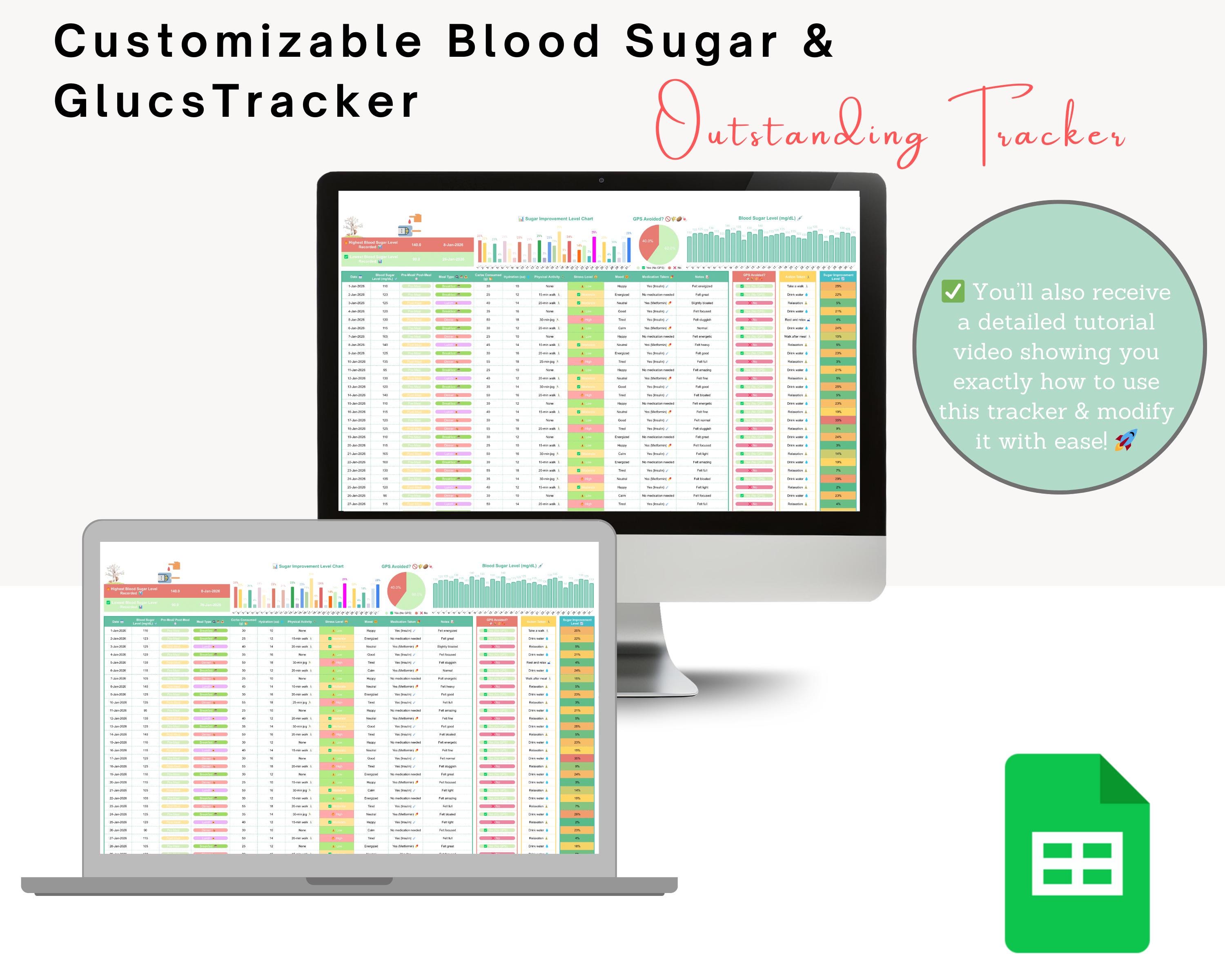 Blood Sugar & Glucose Tracker - Blood Glucose Tracker - Diabetes ...