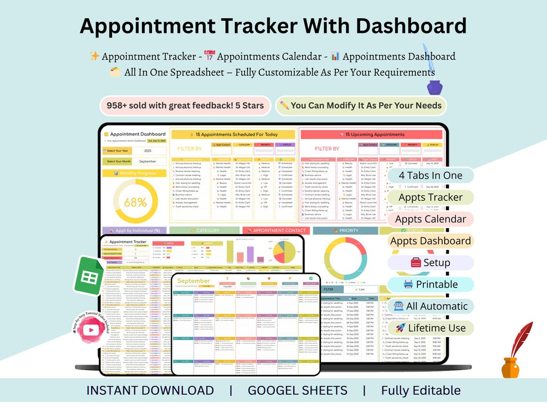Appointment Tracker - Appointment Planner - Appointment Schedule ...