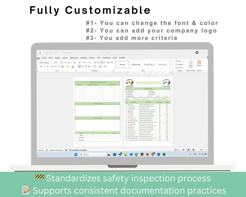 PPE Inspection Checklist - PPE Inspection - Ppe Checklist - Ppe Audit ...