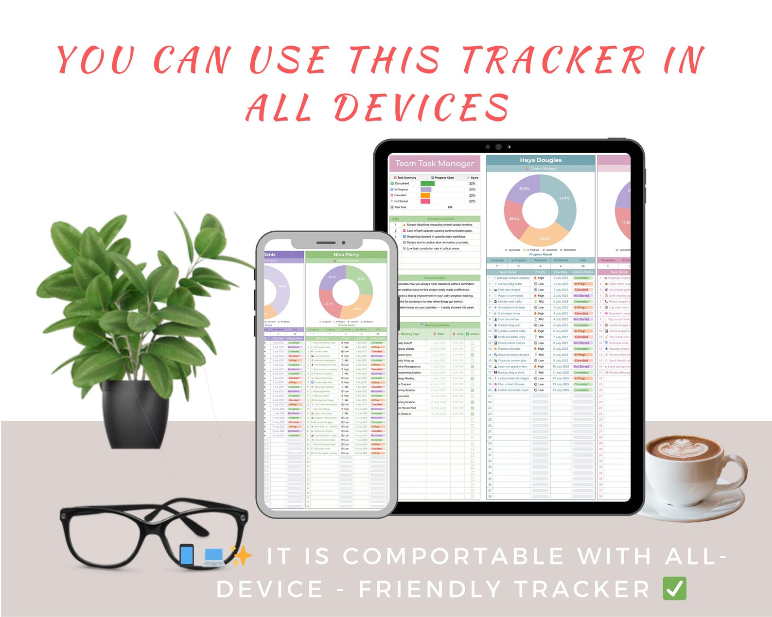Team Task Manager - Team Task Tracker - Team Task Tracker Google Sheet ...
