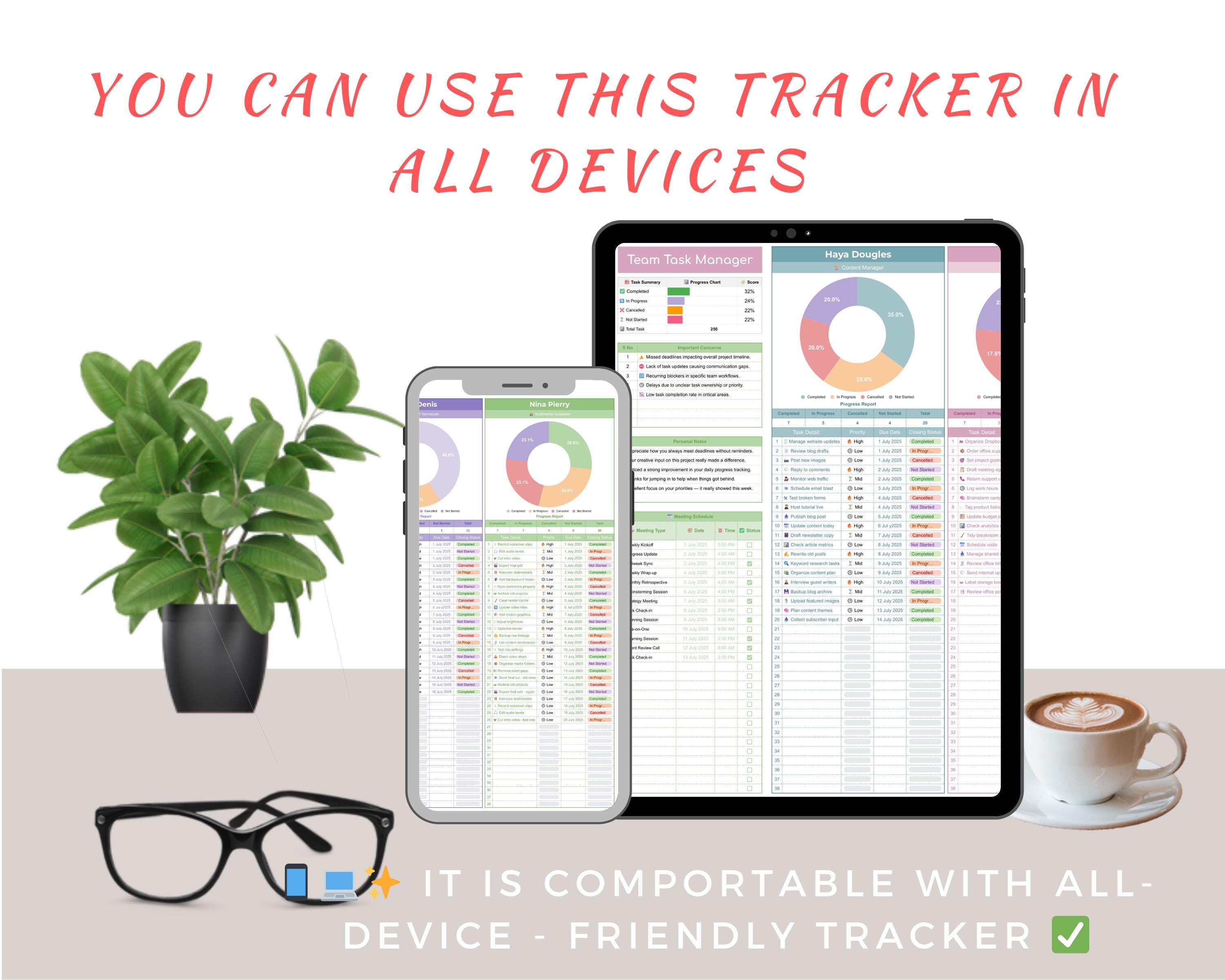 Team Task Manager - Team Task Tracker - Team Task Tracker Google Sheet ...