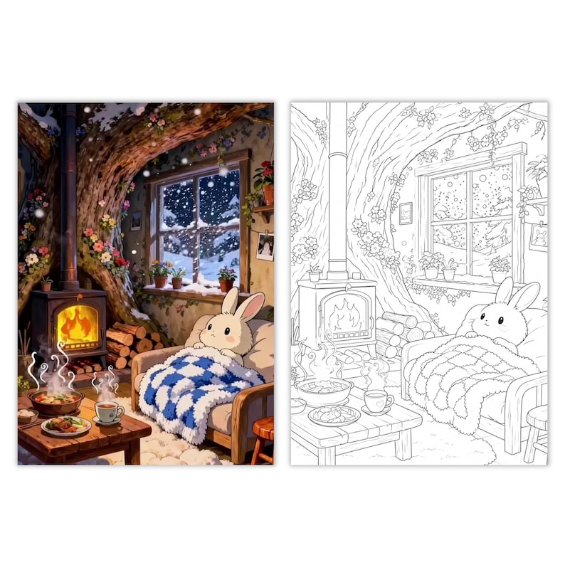 150+ Winter Coloring Pages, Winter Coloring, Cozy Coloring Book, Adult ...