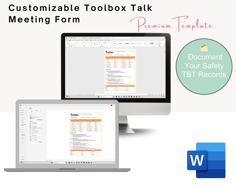 Toolbox Talk Form - Toolbox Talks - Safety Talk - Health and Safety ...