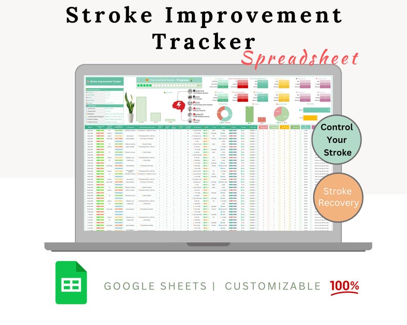 Stroke Improvement Tracker - Stroke Recovery - Stroke Warrior - Brain ...