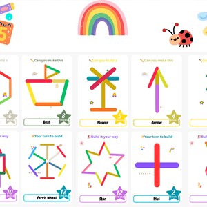 Popsicle Sticks Preschool Printable Shapes Activity Game for Toddlers ...