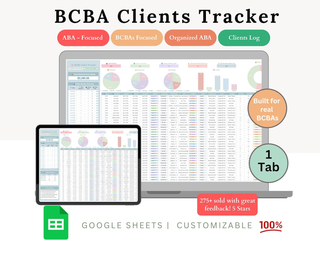 BCBA Client Tracker - Bcba Tracker - Aba Planner - Bcba Resources ...