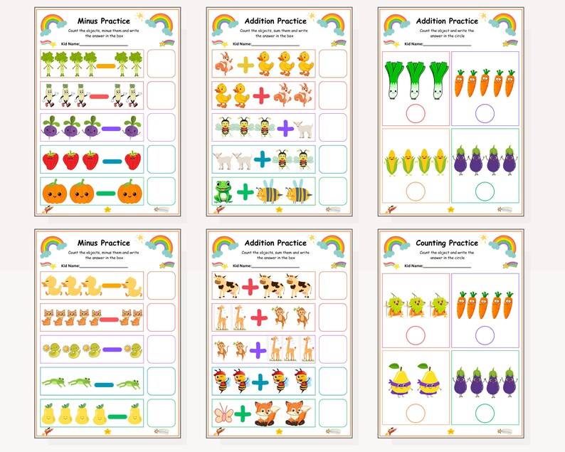 Preschool Math Bundle - Kindergarten Math Worksheets - Preschool Math ...