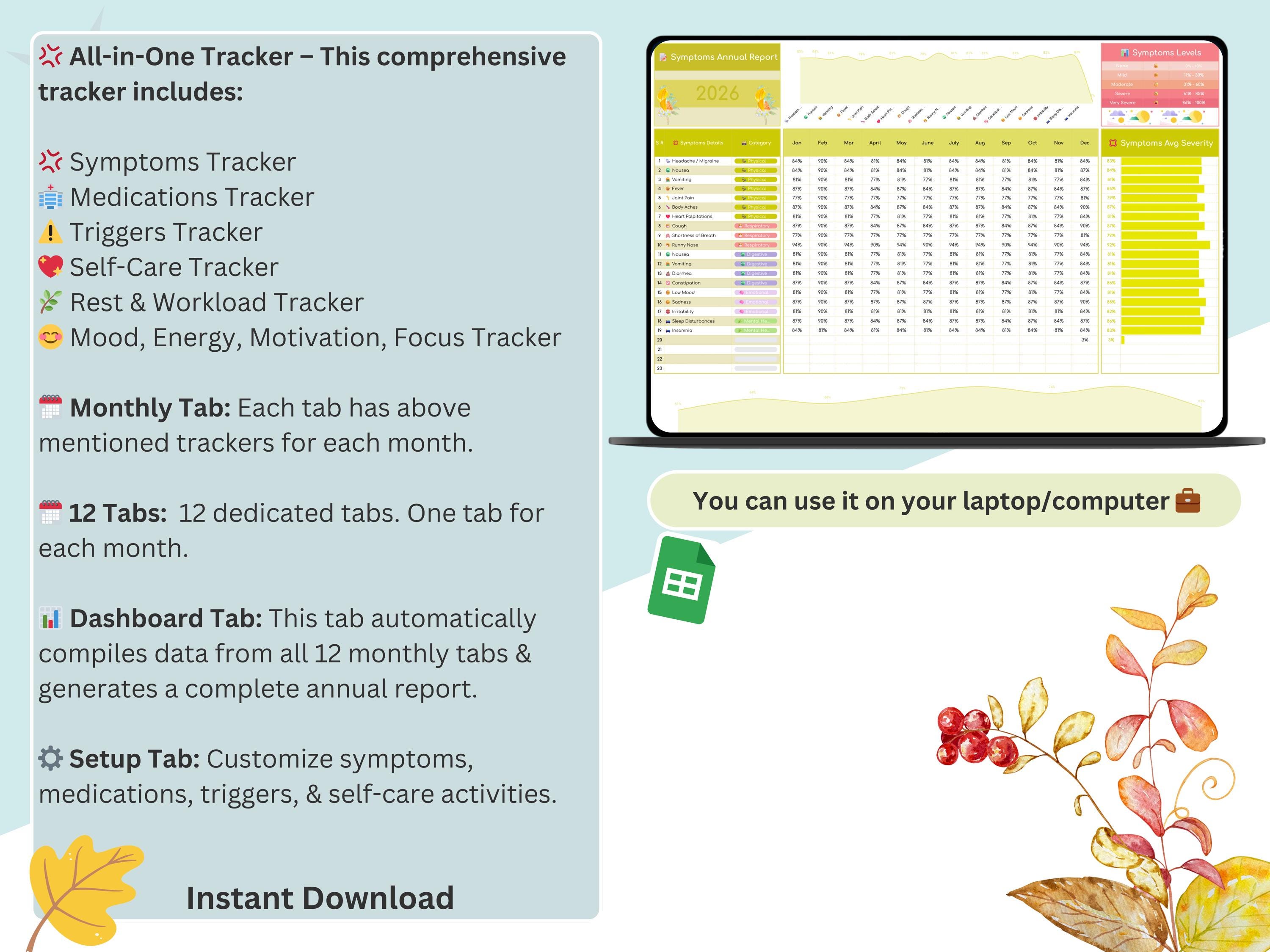 Symptoms Tracker - Symptom Tracker Monthly - Symptom Tracker Google ...