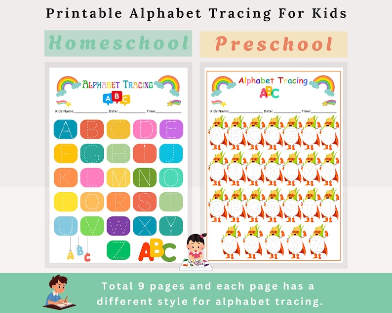 Alphabet Tracing Worksheets - Alphabet Tracing Sheets - Alphabet ...
