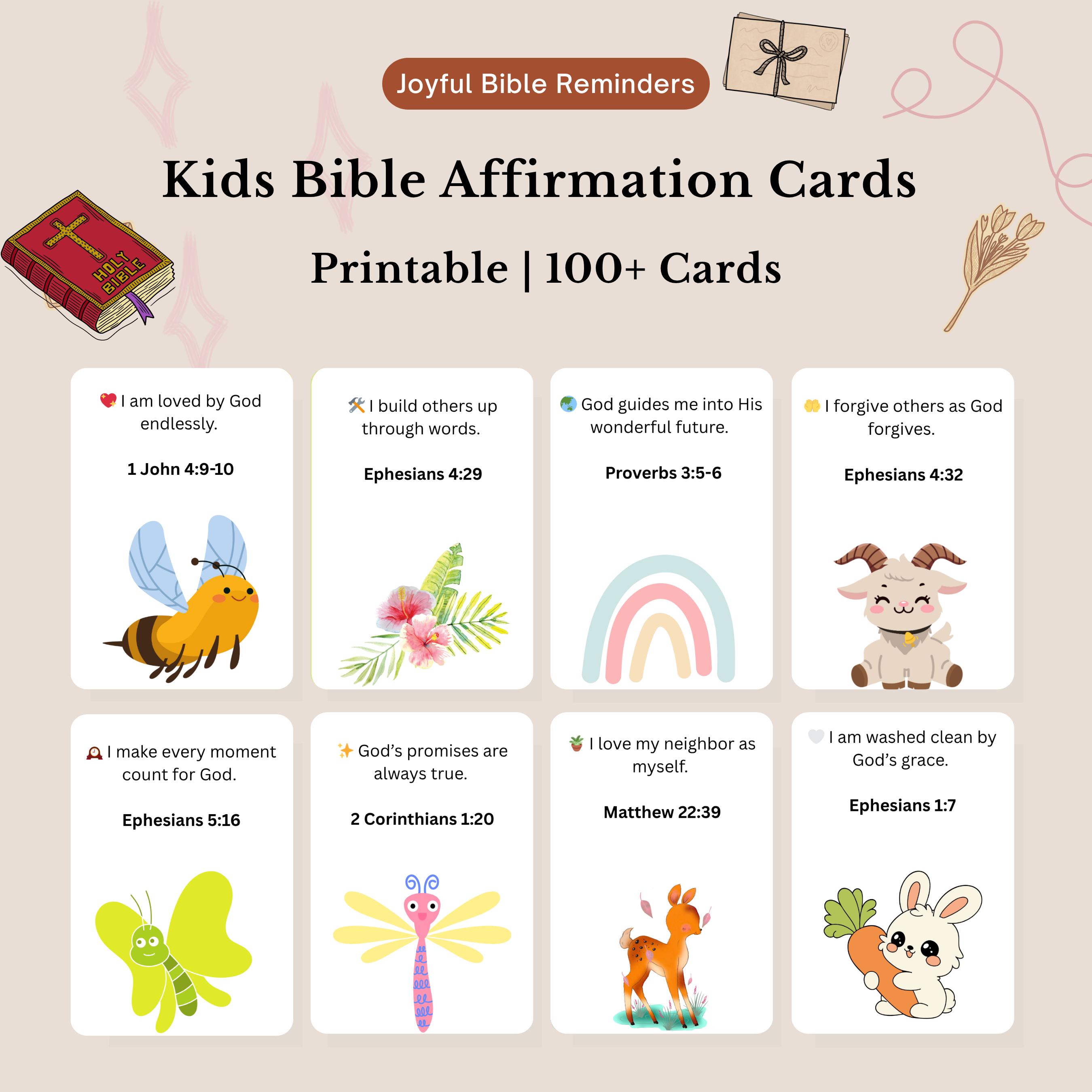 Bible Affirmation Cards - Bible Affirmation Cards Kids -bible ...