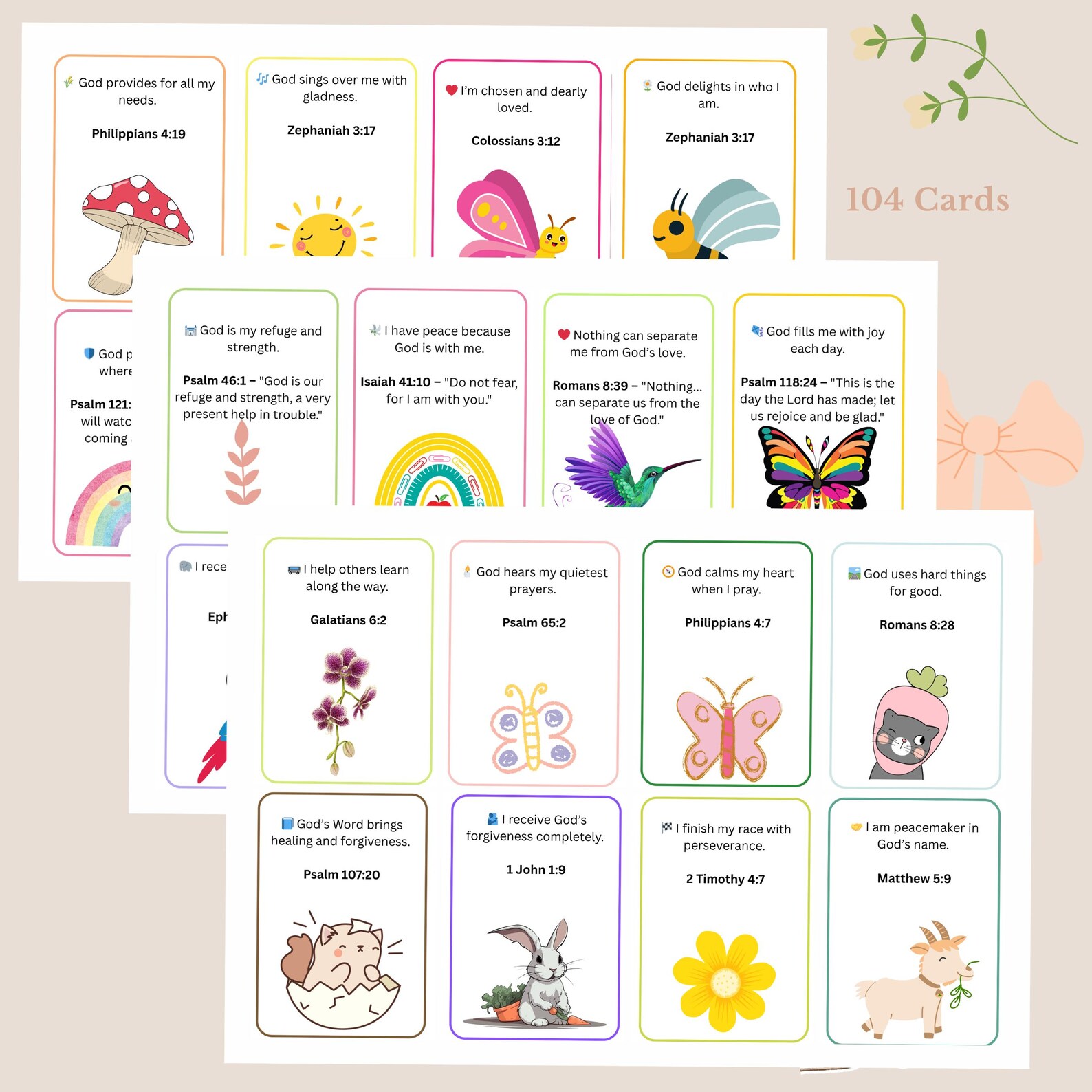 Bible Affirmation Cards - Bible Affirmation Cards Kids -bible ...