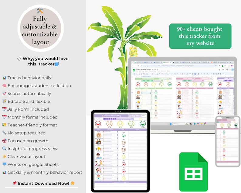 Student Behavior Tracker - Student Behavior Chart - Student Tracker ...