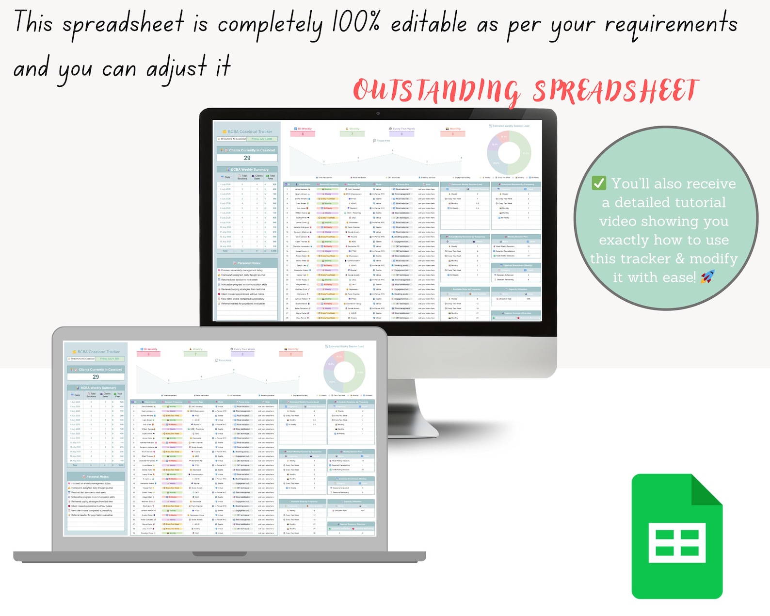 BCBA Caseload Tracker - Caseload Tracker - Bcba Caseload - Caseload ...