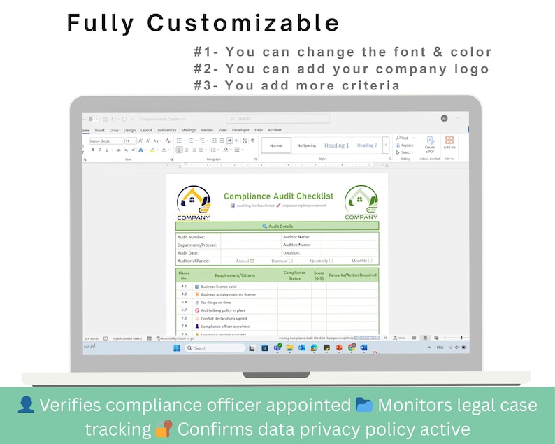 Compliance Audit Checklist - Compliance Audit Template - HR Compliance ...