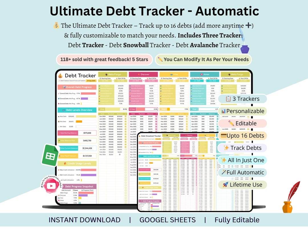 Debt Tracker Google Sheets - Debt Tracker - Debt Tracker Spreadsheet ...