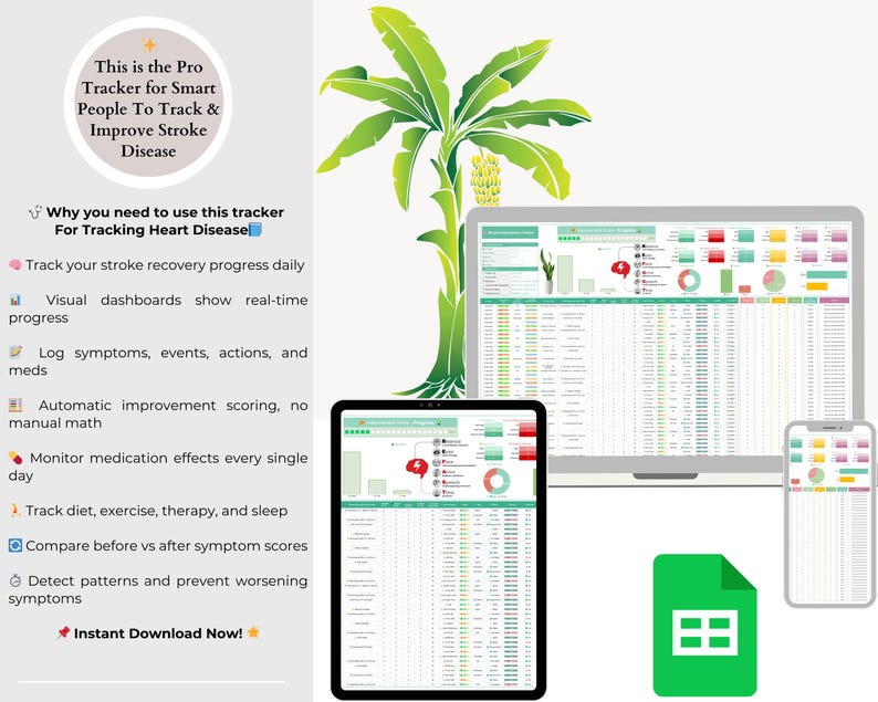Stroke Improvement Tracker - Stroke Recovery - Stroke Warrior - Brain ...