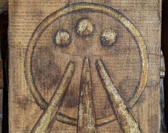 A4 Awen Symbol & Definition Wall Art Celtic Symbols Druid Symbol Celtic ...