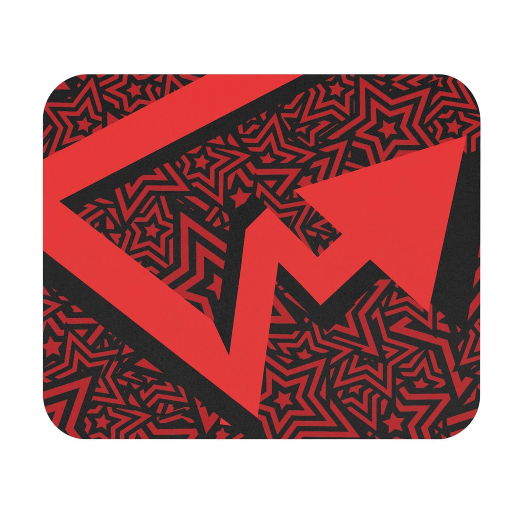 Persona 5 Bold Star Pattern Mouse Pad - Gaming Style Desk Accessory ...