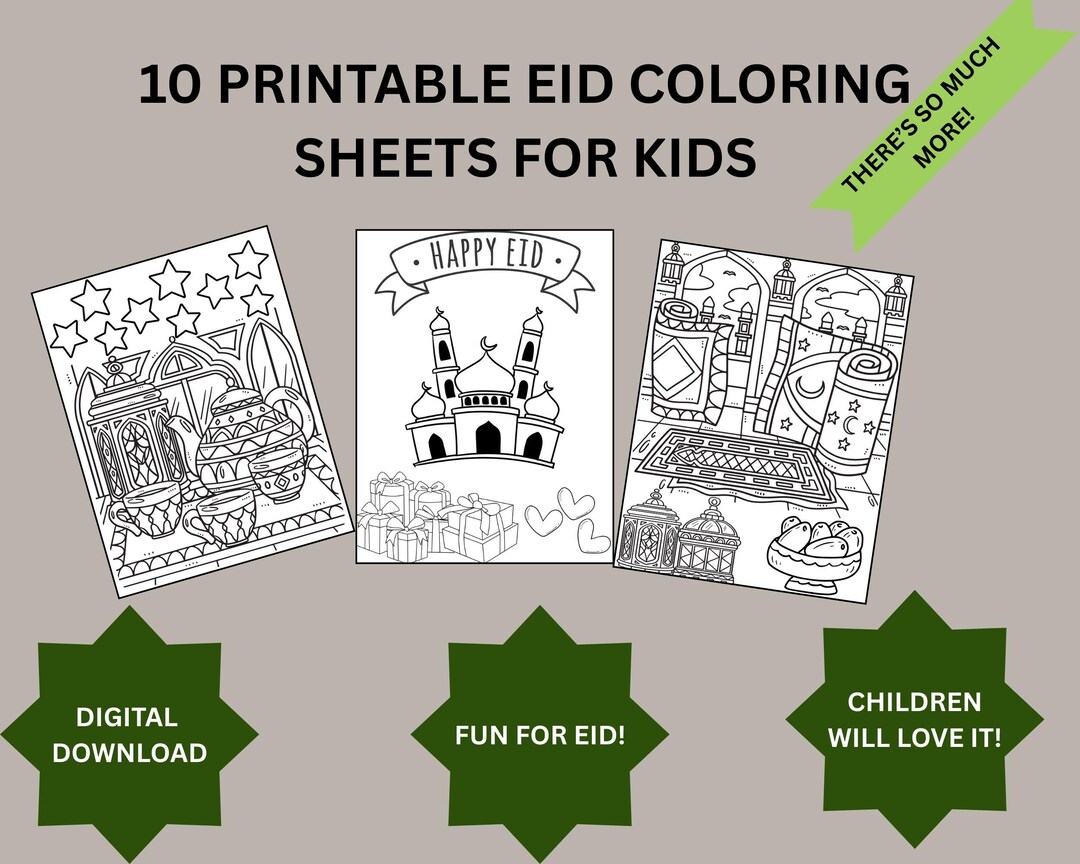 Eid Coloring Sheets| Eid Coloring Pages| Kids Eid Activities| Printable ...