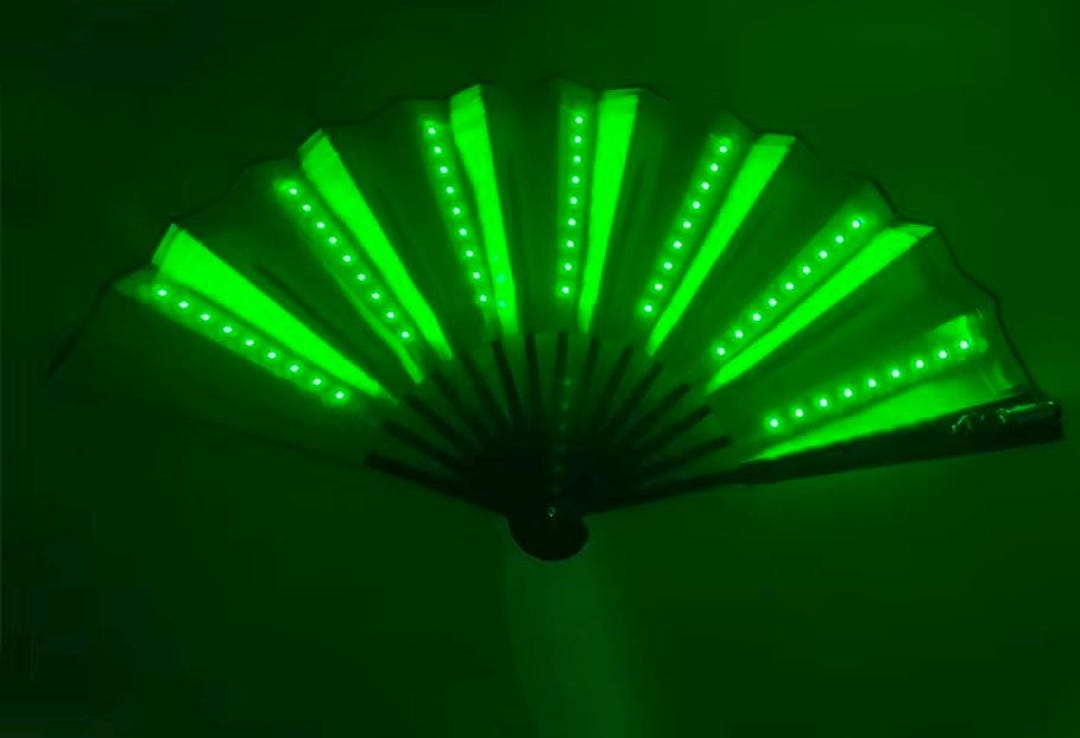 Green LED Light up Clack Fan - Battery Operated - Etsy