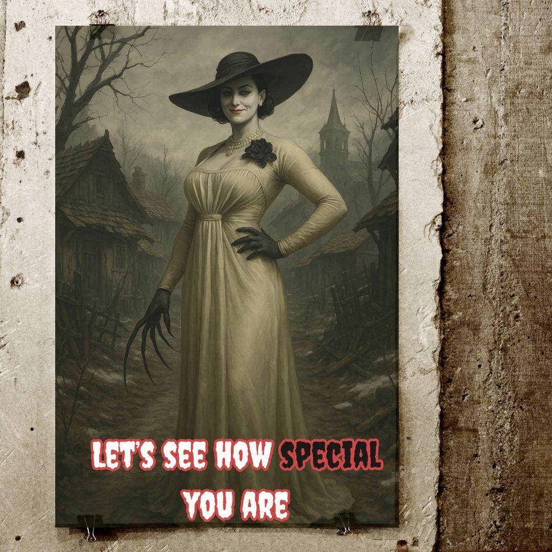 Lady Dimitrescu Poster Resident Evil Premium Matte Vertical Poster ...