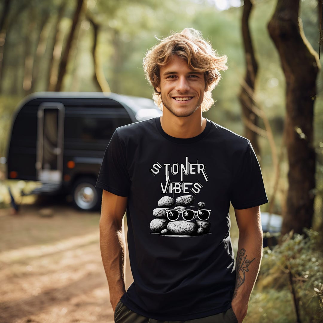 Stoned Vibes-stoner Humor-humorous Shirt-rave Shirt-trippy Shirt-boho ...