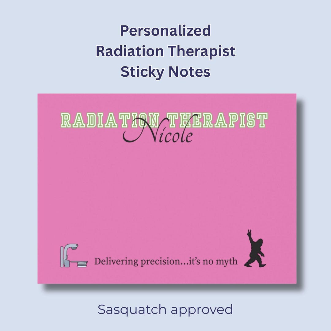 Personalized Radiation Therapy Notepad, Gift for Radiation Therapist ...