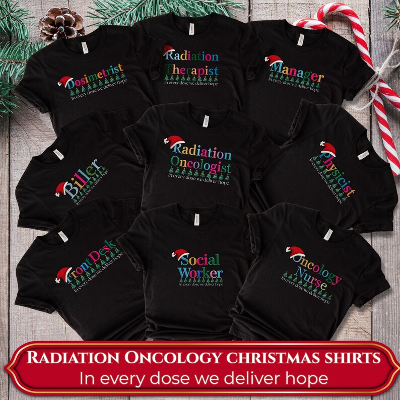 Radiation Oncology Christmas Shirts, Christmas Radiation Therapy Group ...