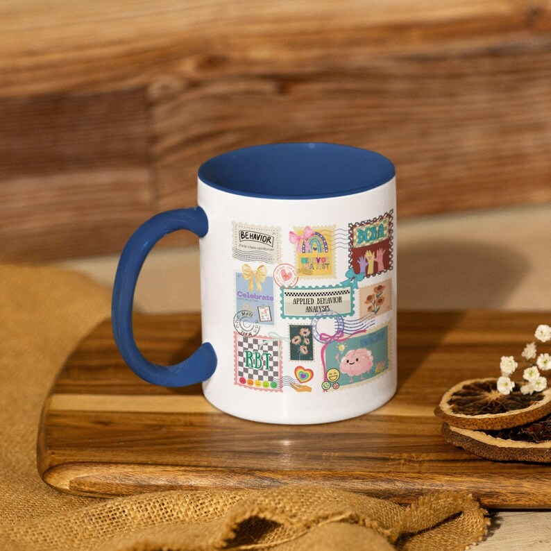 Behavior Analyst Mug, Postage Stamp Coffee Cup, ABA Therapist Gift ...