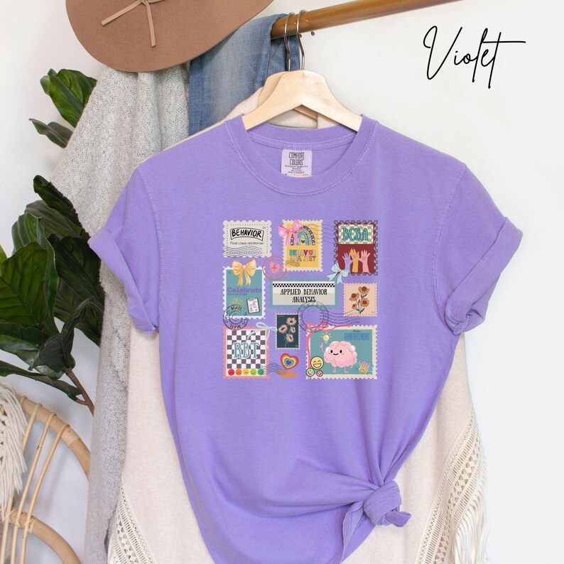 Behavior Therapy Shirt: Postage Stamp Style Tee, Comfort Colors Tee for ...