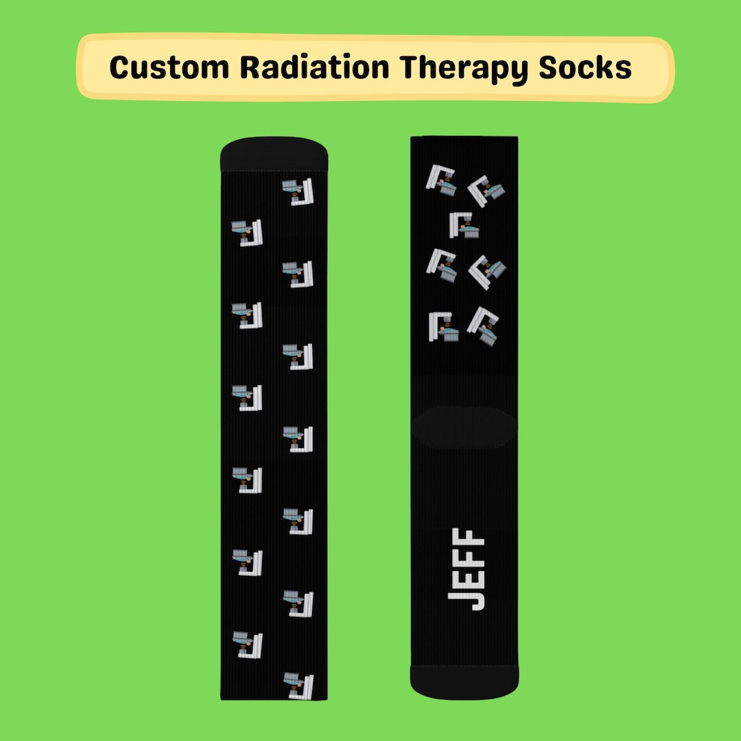 Custom Radiation Therapist Socks, Personalized Sublimation Socks With ...