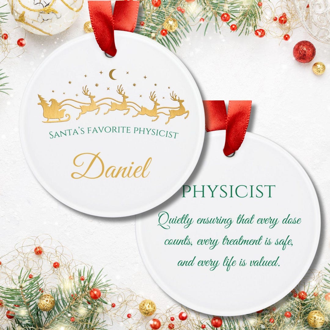 Personalized Medical Physicist Ornament, Round Acrylic Ornament With ...